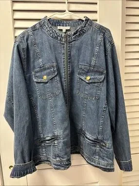 NorthStyle | Jackets & Coats | Northstyle Denim Zipup Jacket In Classic ...